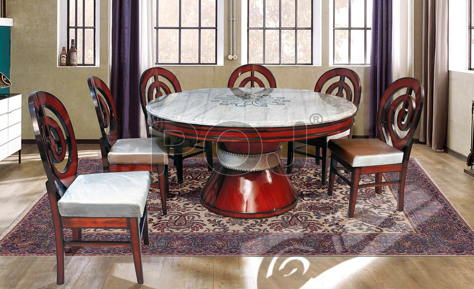 Buy Dyna Italian Marble Dining Table Set Online at Best Prices in Jharkhand, Bihar & Kolkata