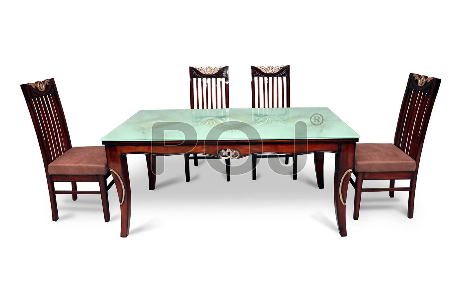 Buy Kevin Onex Dining Table With Tempered Glass Online at Best Prices ...