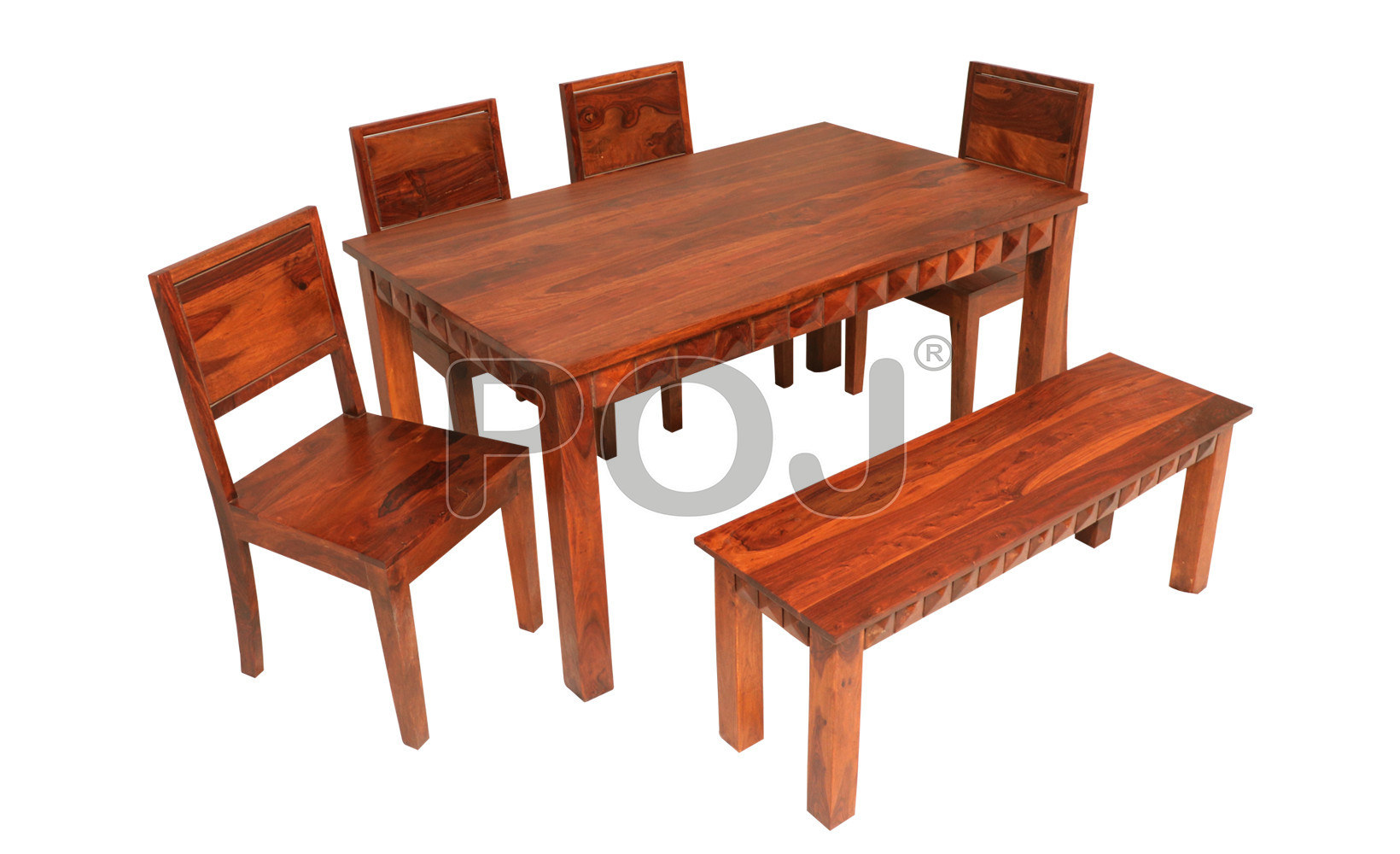 Buy Sheesham Wood Dining Table Online @upto 60% Off - POJ FURNITURE
